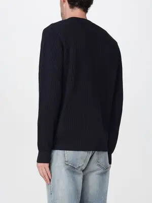 ROBERTO COLLINA Ribbed Knit Pullover - Blue