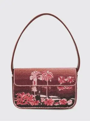 Staud Staud Tommy Beaded Graphic Embroidery Shoulder Bag Fa01