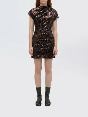 GANNI Sequin Dress - Brown