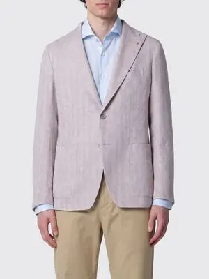 Tagliatore Single-breasted Chevron Wool And Silk-blend Blazer - Lilac
