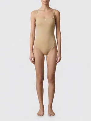 COURREGES Stretch Polyamide One-piece Swimsuit - Beige