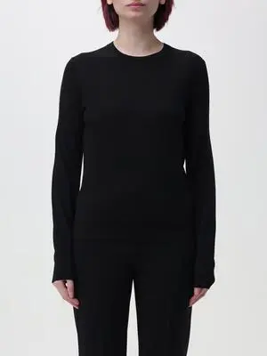 Theory Crew Neck Long Sleeve Jumper - Black