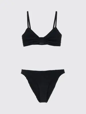 Hunza G Crinkle Triangle Bikini With Thin Straps And Mid-rise Bottoms