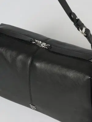 Pinko Keeper Leather Shoulder Bag - Black