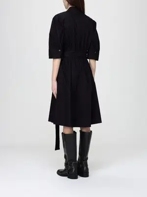 Pinko Midi Wrap Dress With Ring Detail - Black