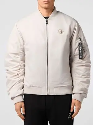 PLEIN SPORT Nylon Bomber Jacket - Beige