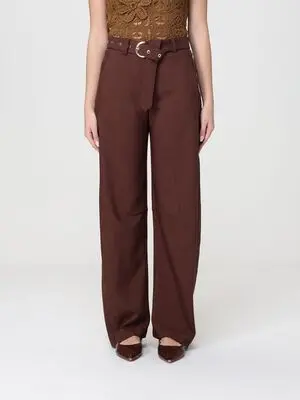 Pinko Tailored Belted Wide Leg Trousers - Brown