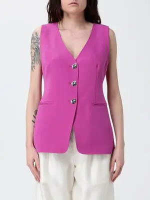 Liu Jo Single-breasted Tailored Vest - Fuchsia