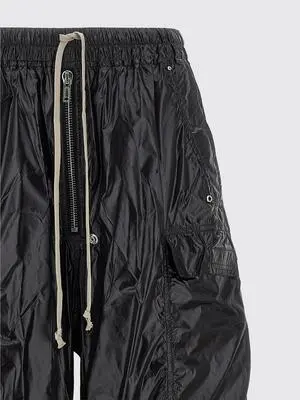 Rick Owens Crinkled Nylon Drawstring High-waisted Cargo Pants - Black