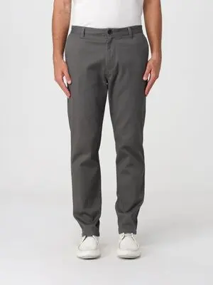 Armani Exchange Slim Fit Stretch Cotton Chino Pants With American Pockets - Grey