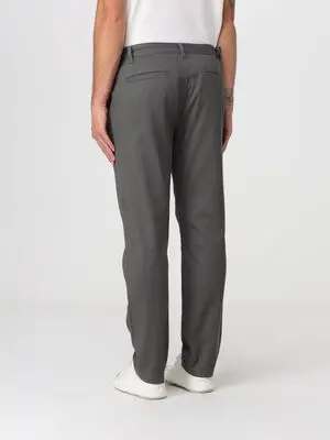 Armani Exchange Slim Fit Stretch Cotton Chino Pants With American Pockets - Grey
