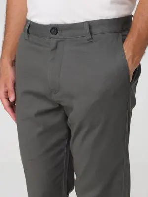 Armani Exchange Slim Fit Stretch Cotton Chino Pants With American Pockets - Grey