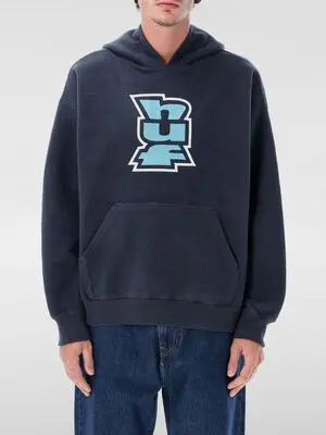 HUF Fleece Back Hoodie With Graphic Logo - Blue