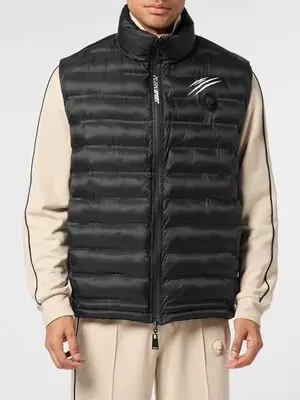 PLEIN SPORT Padded Quilted Nylon Vest - Black