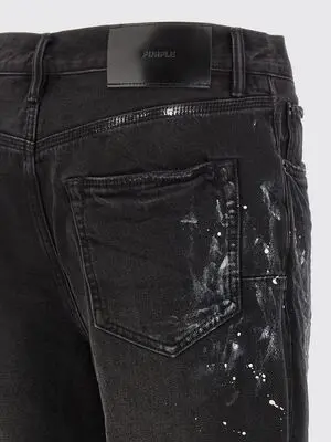 PURPLE BRAND Knee Slit Paint Denim Jeans