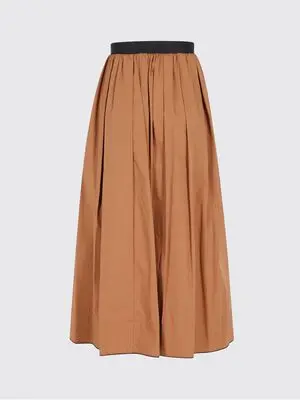 TELA Cotton Pleated Midi Skirt