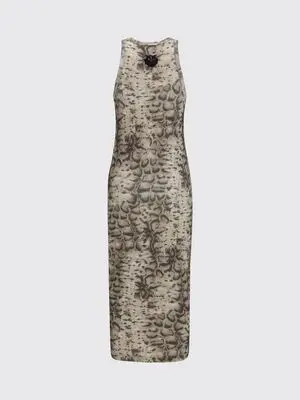 Pinko Jersey Midi Dress With Snake Print
