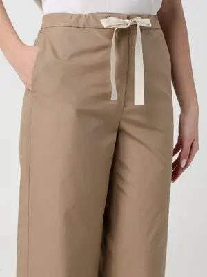 Max Mara Cotton Wide-leg Trousers - Beige
