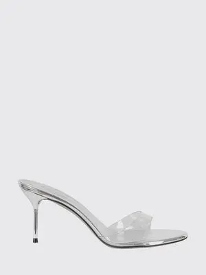 Paris Texas Laminated Leather Lidia Mules - Silver