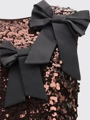 GANNI Sequin Dress With Bow