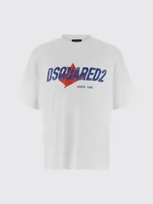 Dsquared2 Cotton T-shirt With Printed Logo And Dropped Shoulders