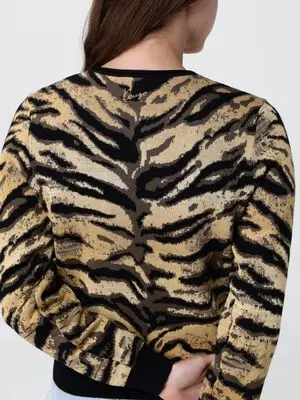 Kenzo Animal Print Cotton And Wool Blend Cardigan