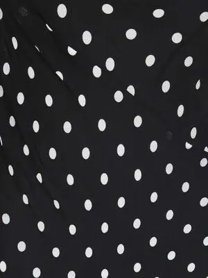 SELF-PORTRAIT Polka Dot Crepe Long Dress