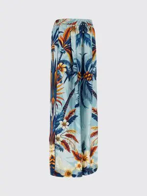 F.R.S FOR RESTLESS SLEEPERS Printed Silk Wide Leg Trousers