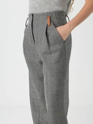 FORTE_FORTE Herringbone Wide-leg Trousers