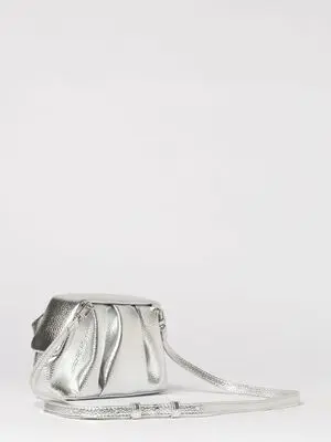 THEMOIRE Laminated Vegan Leather Clutch - Silver