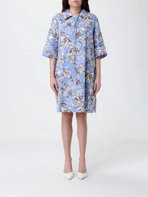Liu Jo Cotton Poplin Dress With Floral Print - Multicolor