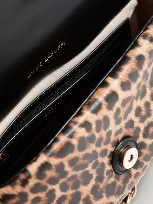 Liu Jo Lapuffy Animal Print Faux Leather Shoulder Bag