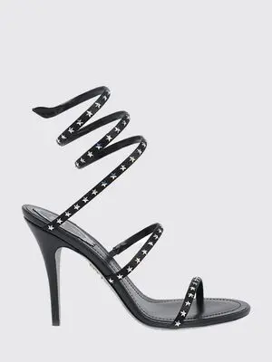 Rene Caovilla Star Embellished Leather Spiral Sandals