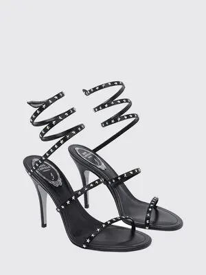 Rene Caovilla Star Embellished Leather Spiral Sandals