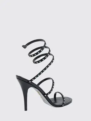 Rene Caovilla Star Embellished Leather Spiral Sandals