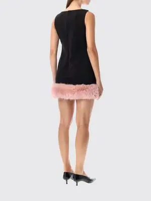SELF-PORTRAIT Mini Dress With Fur Trim