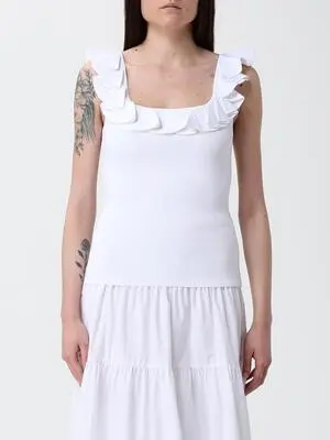 Michael Kors Recycled Viscose Blend Top - White