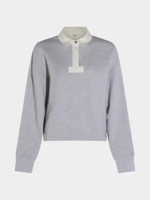 RAG&BONE Long-sleeved Cotton-blend Polo Shirt With Dropped Shoulders