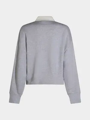 RAG&BONE Long-sleeved Cotton-blend Polo Shirt With Dropped Shoulders