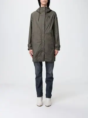 BLAUER. Nylon Raincoat With Hood - Green