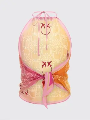 Pinko Silk Blend Top With Monogram Motif
