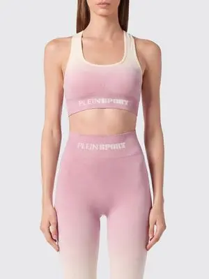 PLEIN SPORT Two Tone Cropped Sports Top