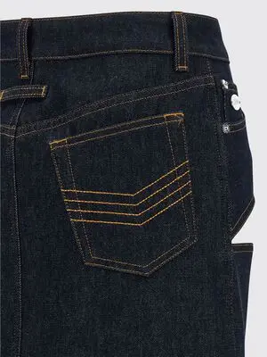 JEAN PAUL GAULTIER Cut-out Denim Mini Skirt