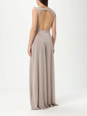 SIMONA CORSELLINI Metallic Wide Leg Jumpsuit
