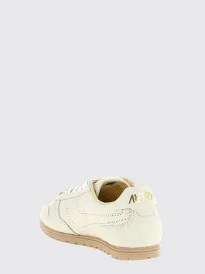 AUTRY Windspin Low Top Calfskin Sneakers With Padded Ankle - Beige