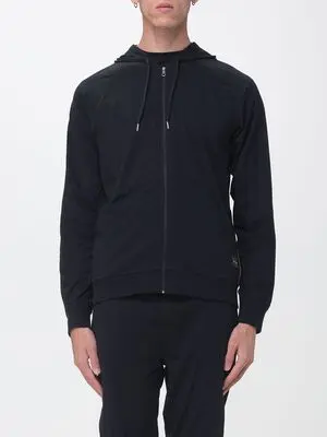 Paul Smith Zip-up Hoodie With Signature Stripe Detail - Black