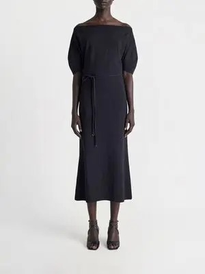 LEMAIRE Cotton And Linen Midi Dress - Blue
