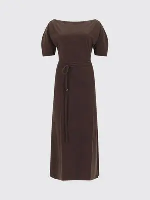 LEMAIRE Cotton And Linen Midi Dress - Brown