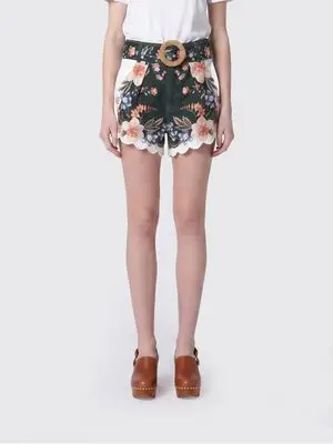 Farm Rio Berry Garden Cotton Shorts - Black