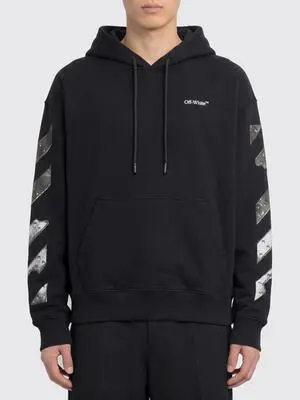 Off-White Cotton Hoodie - Black 1
